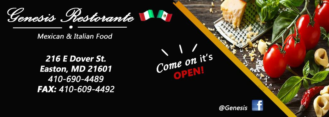 Genesis Restorante - Discover Easton, Maryland