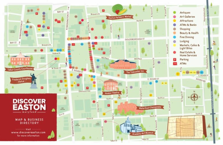 Downtown Map - Discover Easton, Maryland