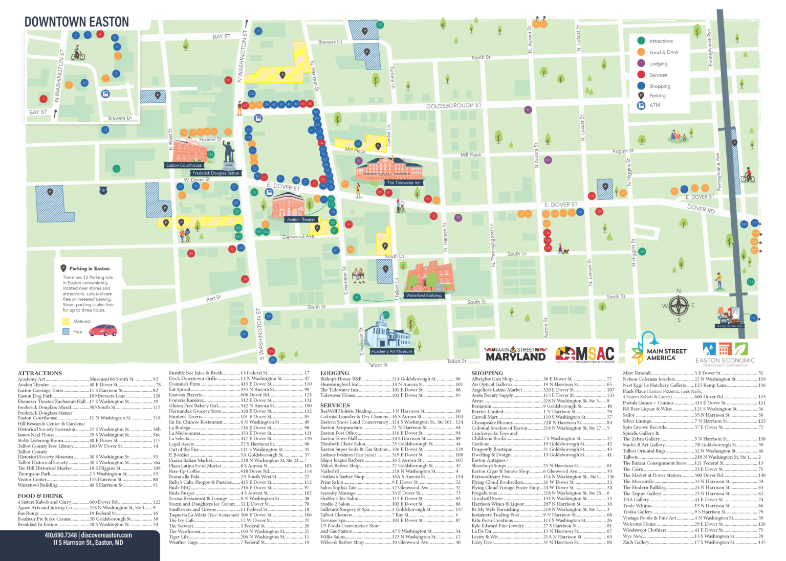 Downtown Map - Discover Easton, Maryland