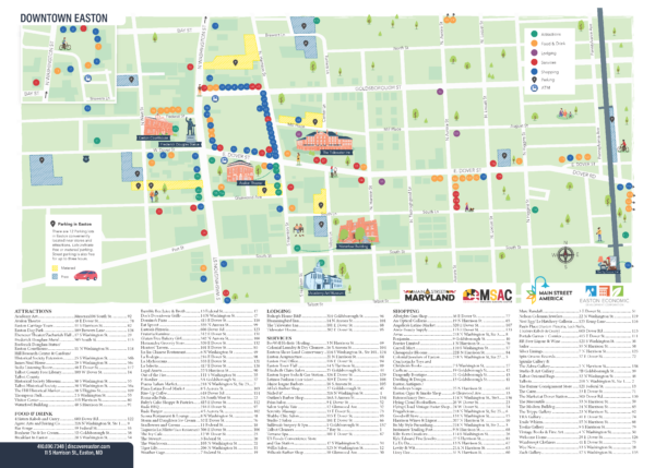 Downtown Map - Discover Easton, Maryland